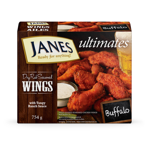 Buy Janes Frozen Fully Cooked Chicken Wings Buffalo 754 g | FreshCo