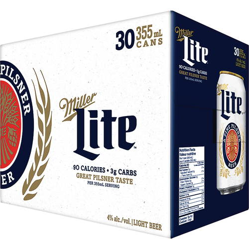 Buy Miller Lite Beer 4% Alcohol 30 x 355 ml (cans) | FreshCo