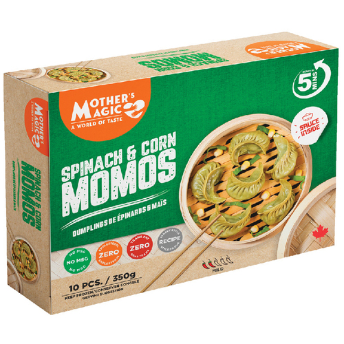 Buy Mother's Magic Frozen Momos Spinach & Corn Mild 350 g | FreshCo
