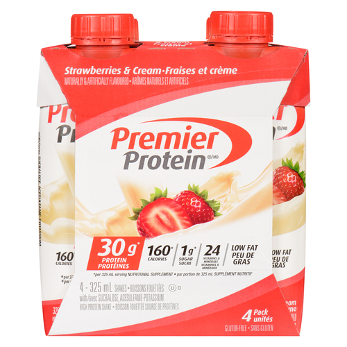 Buy Premier Protein Shake Strawberry 4 x 325 ml | Sobeys Inc.