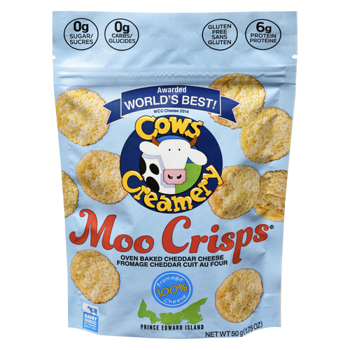 Buy Moo Crisps Cows Creamery Oven Baked Cheddar Cheese Crisps 50 g ...