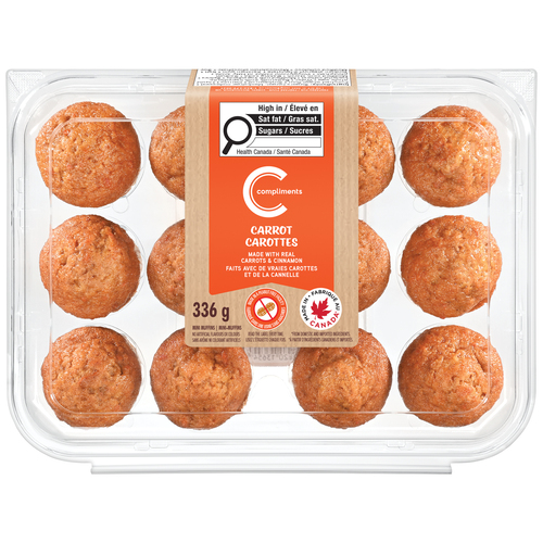 Buy Compliments Mini Muffins Carrot 336 g | Sobeys Inc.