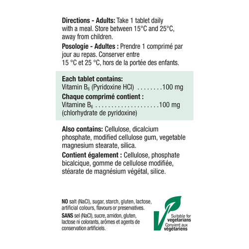 Buy Jamieson Vitamin B6 100 mg Tablets 100 Count | FreshCo