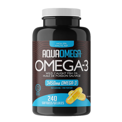 Buy AquaOmega Omega-3 Wild Caught Fish Oil Softgels 240 Count | Sobeys Inc.
