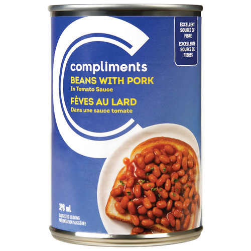 Buy Compliments Canned Beans With Pork In Tomato Sauce 398 ml | Safeway ...