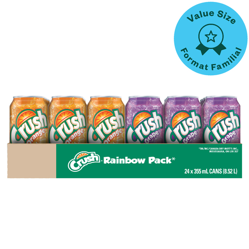 Buy Crush Soft Drink Rainbow Pack 24 x 355 ml (cans) | Safeway Canada