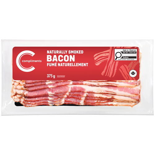Buy Compliments Bacon Naturally Smoked 375 g | Sobeys Inc.